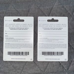Google Play | Other | Brand New Google Play Store Cards 25 | Poshmark